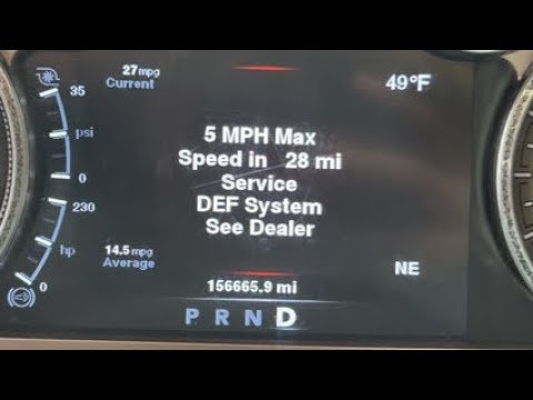 How to Clear Service Def System See Dealer